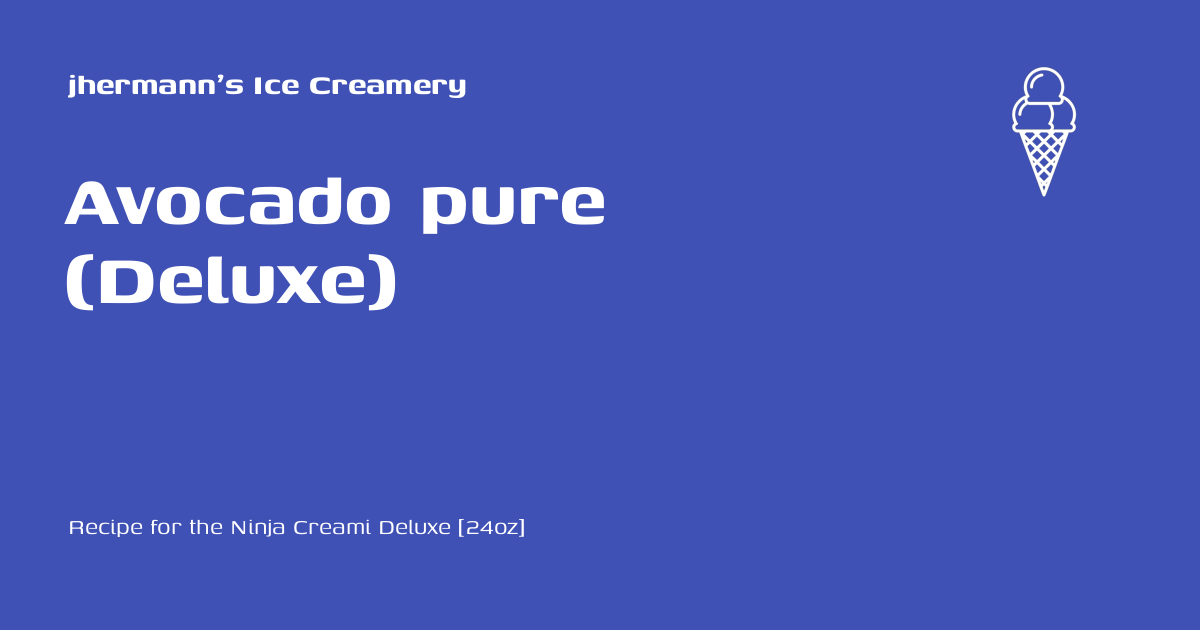 Avocado pure (Deluxe) - jhermann's Ice Creamery